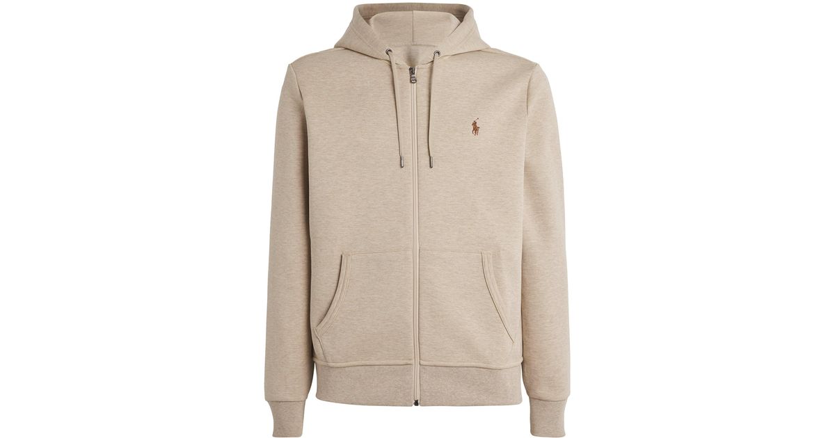 Polo Ralph Lauren Technical Zip-Up Hoodie in Natural for Men | Lyst UK