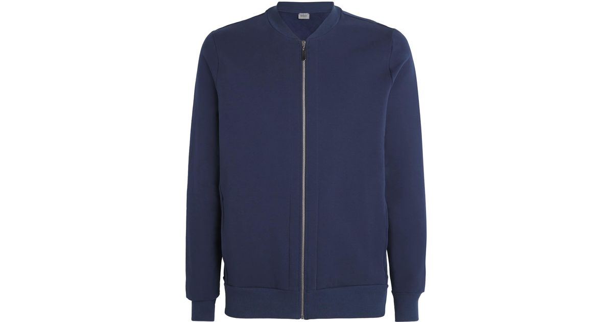 Hanro Cotton-Blend Natural Living Jacket in Blue for Men | Lyst UK
