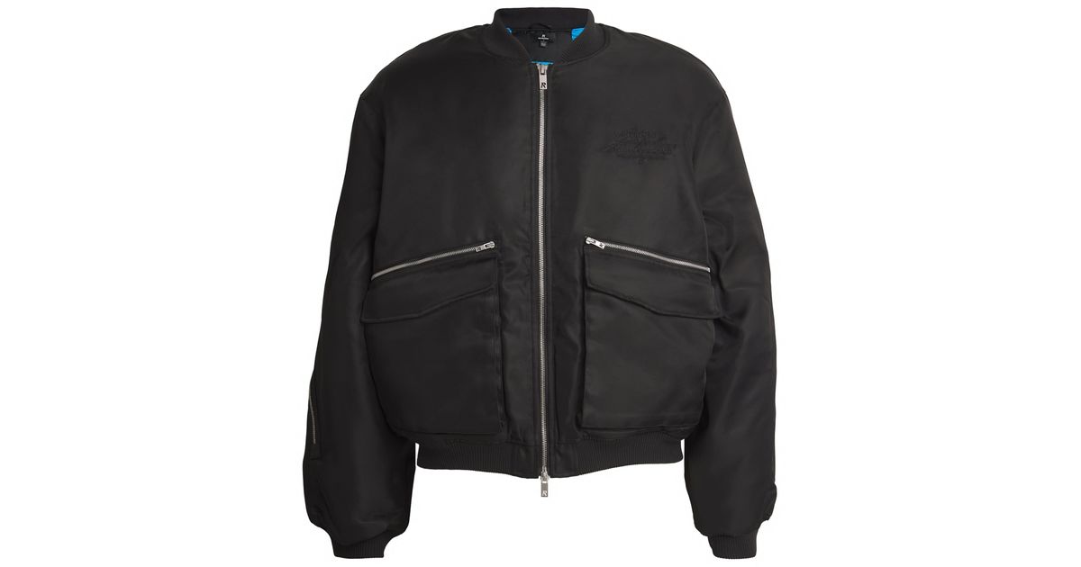 Represent Expandable Padded Bomber Jacket in Black for Men | Lyst