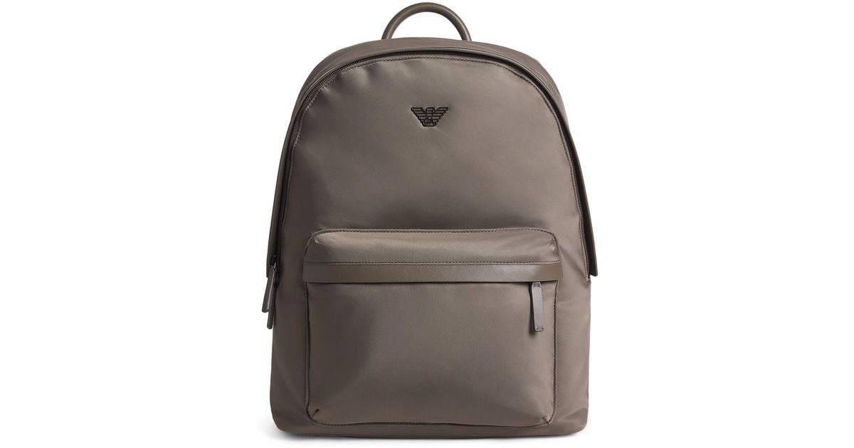 Emporio Armani Logo Backpack in Grey for Men | Lyst UK