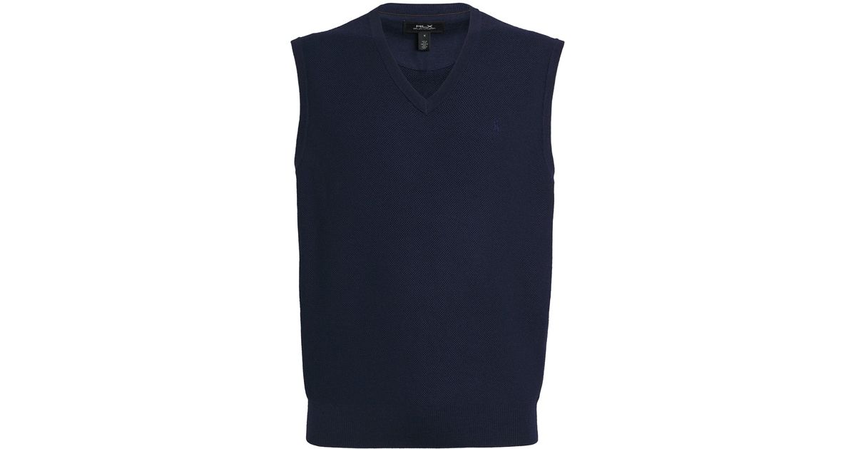 Ralph Lauren Polo Pony Sweater Vest in Blue for Men | Lyst UK