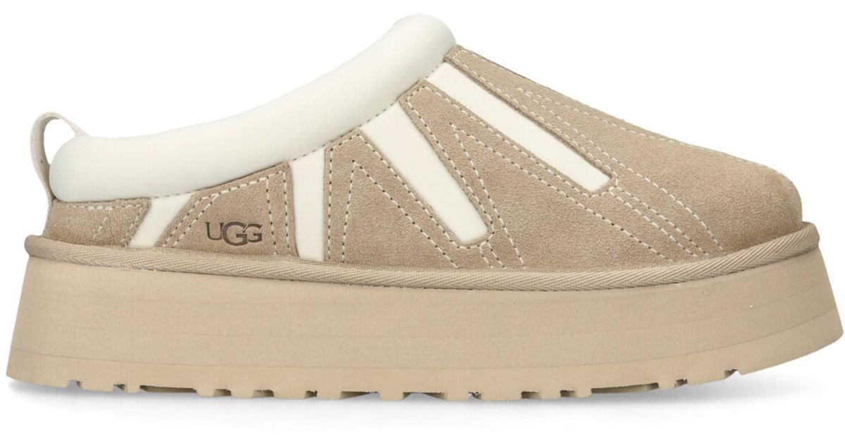 UGG Suede Tazz Sunwave Slippers in Natural | Lyst