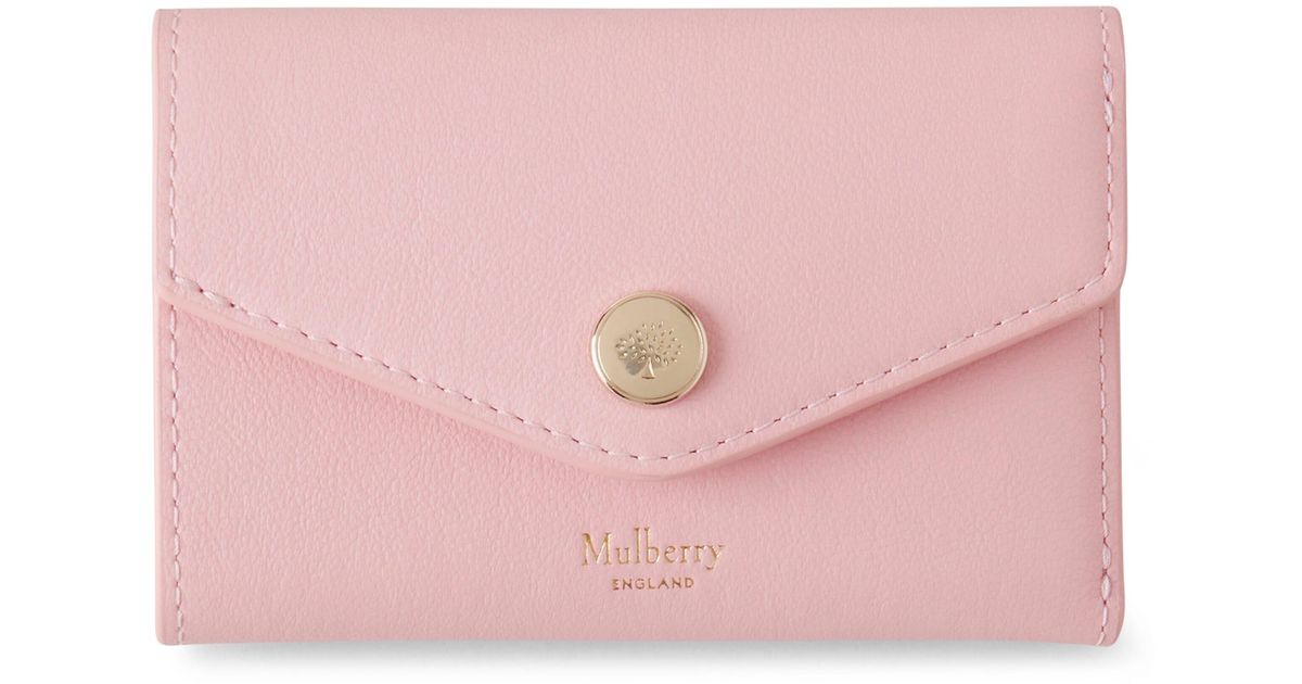 Mulberry Leather Folded Multi-Card Wallet in Pink | Lyst UK