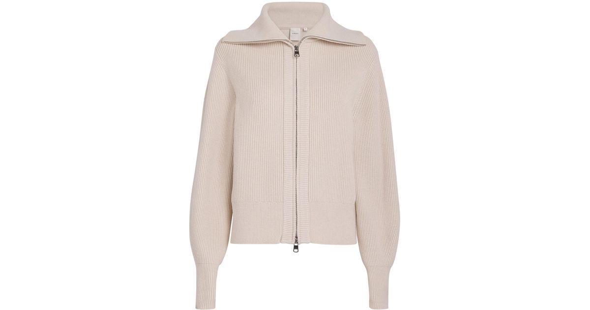 Varley Enrico Zip-Up Sweater in Natural | Lyst UK