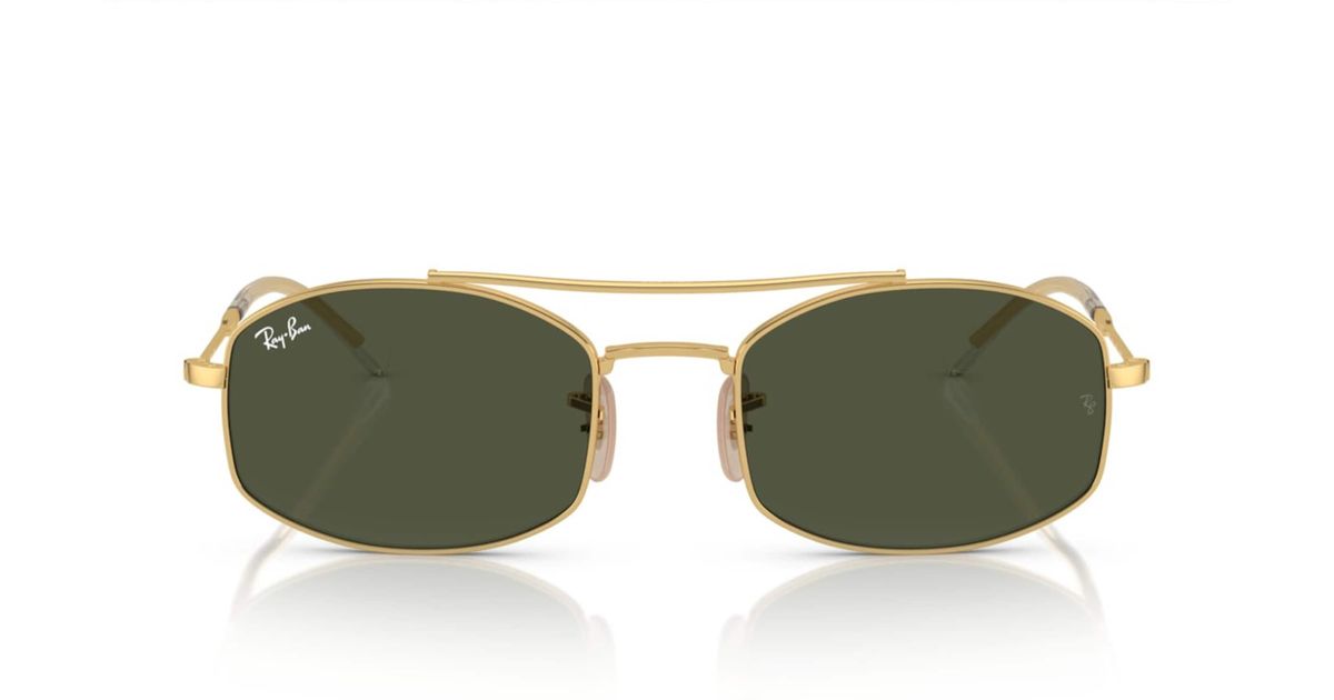 Ray-Ban Metal Rb3719 Sunglasses in Green | Lyst UK