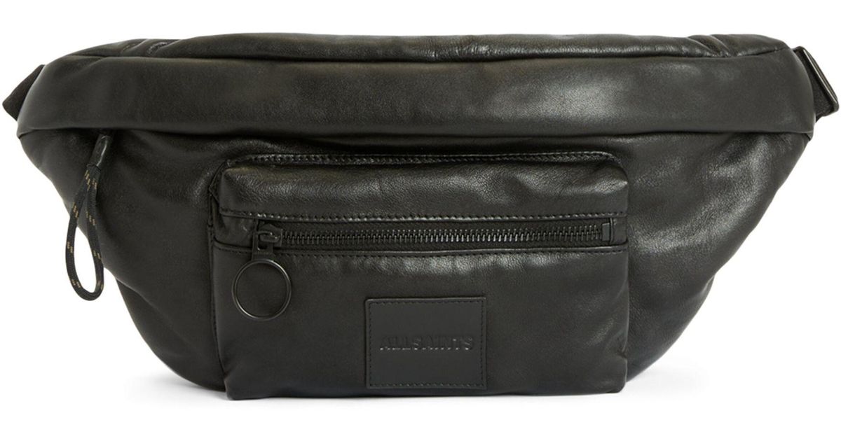 AllSaints Leather Ronin Belt Bag in Black for Men | Lyst