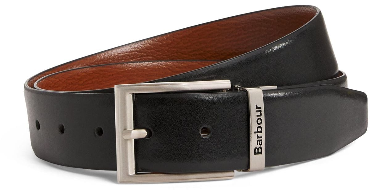 Barbour Leather Reversible Belt in Brown for Men | Lyst