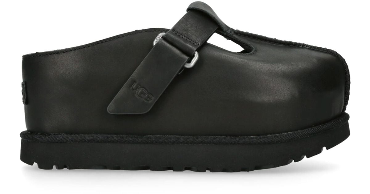 UGG Leather Goldenstar Hi Clogs in Black | Lyst