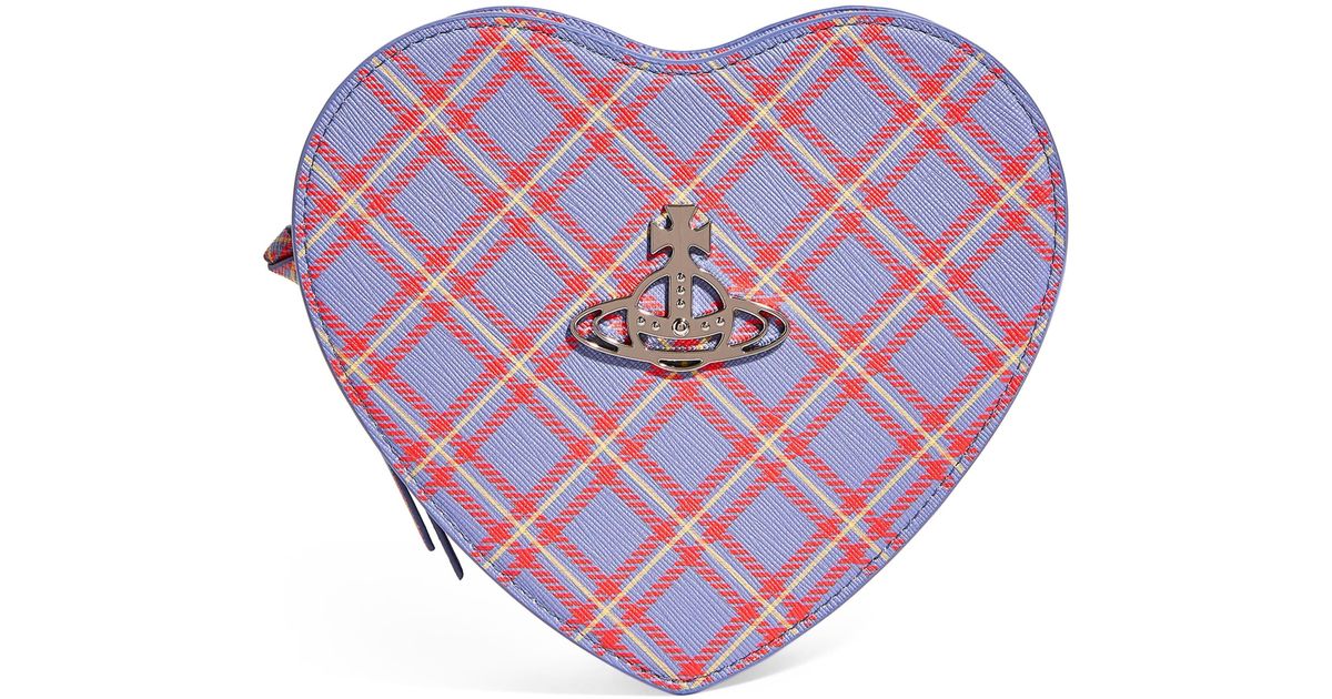 Vivienne Westwood Tartan Louise Heart Cross-Body Bag in Pink | Lyst UK
