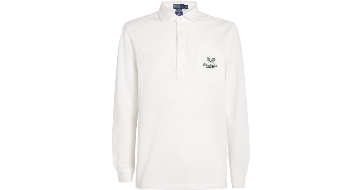Polo Ralph Lauren X Wimbledon Cotton Logo Crest Polo Shirt in White for Men | Lyst