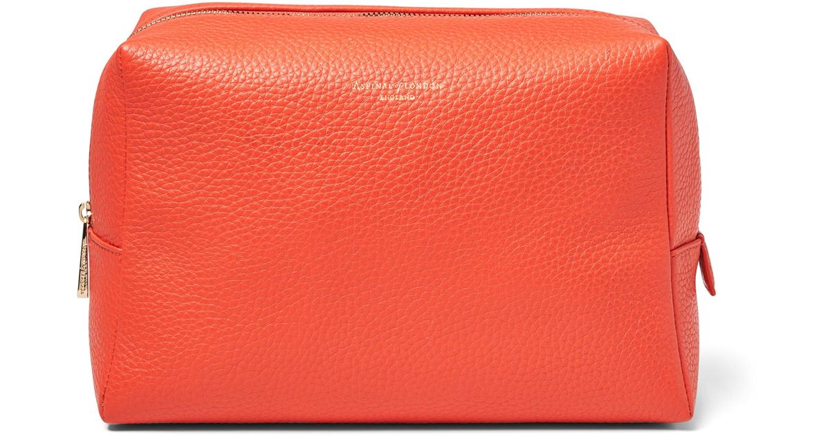 Aspinal of London Leather London Wash Bag in Red | Lyst