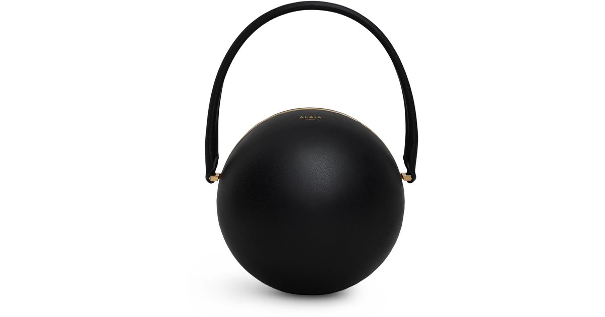 Alaïa Leather Spherical Top-handle Bag in Black | Lyst