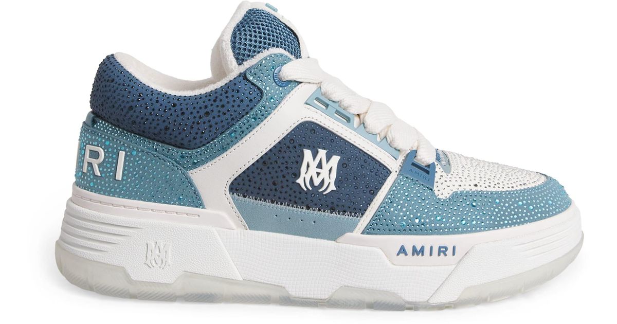 Amiri Crystal-Embellished Ma-1 Sneakers in Blue for Men | Lyst