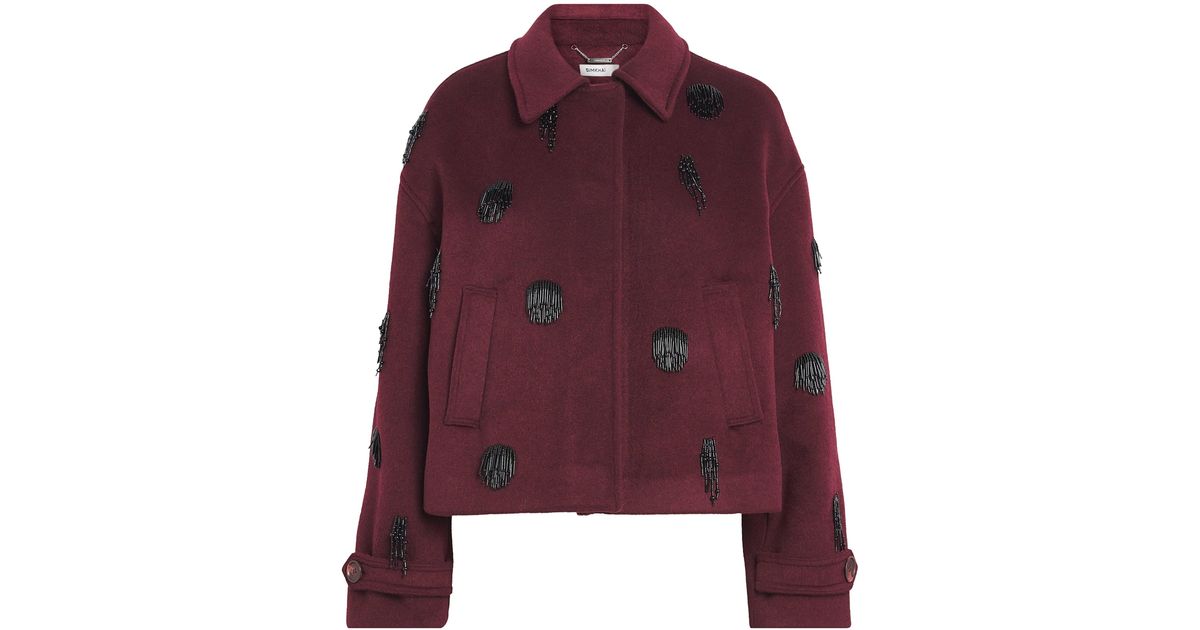 Jonathan Simkhai Wool-Blend Embellished Katya Jacket in Purple | Lyst UK
