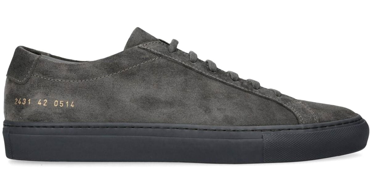 Common Projects Suede Original Achilles Low-Top Sneakers in Gray for ...
