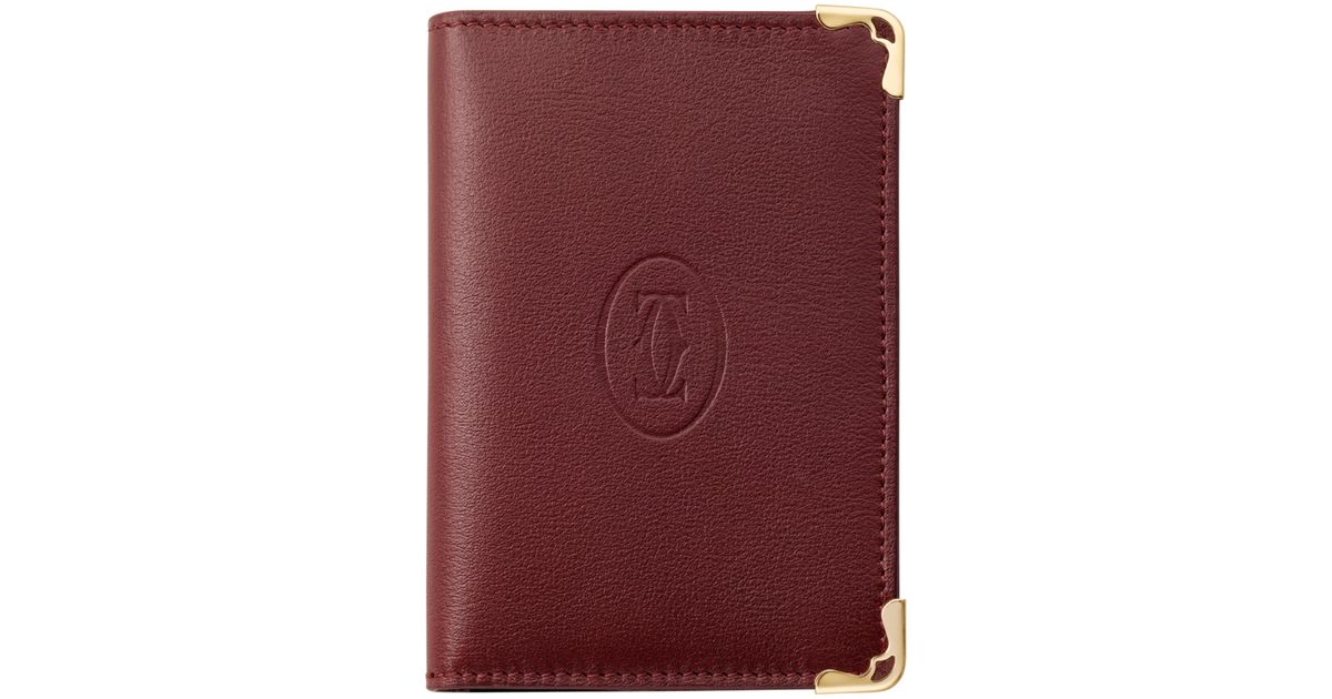 Cartier Leather Must De Business Card Holder in Purple for Men | Lyst UK