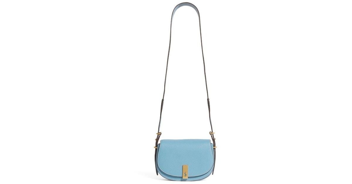 Polo Ralph Lauren Mini Leather Polo Id Saddle Bag in Blue | Lyst Canada