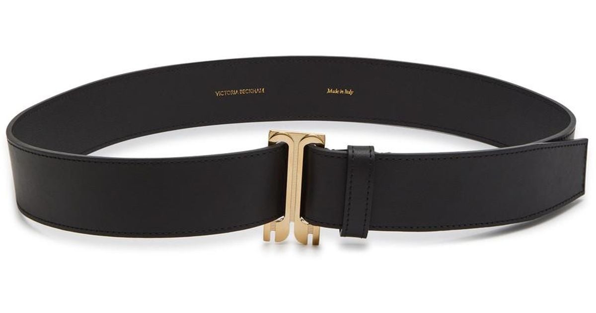Victoria Beckham Tuxedo Leather Belt in Black | Lyst UK