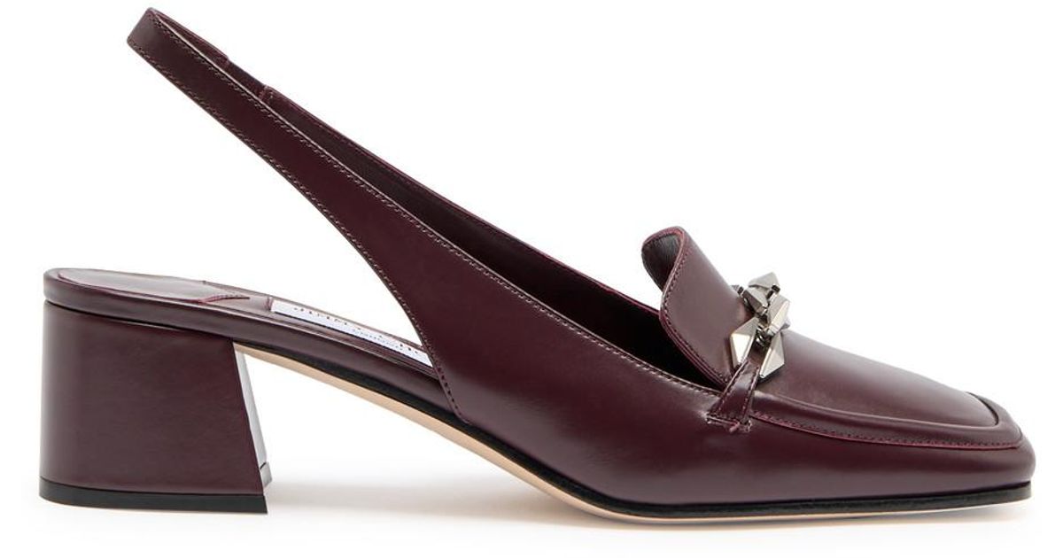 Jimmy Choo Diamond Tilda 45 Leather Slingback Pumps in Brown | Lyst