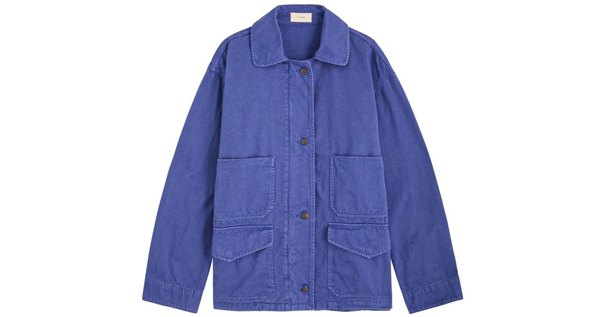 The Row Jolene Twill Jacket in Blue | Lyst