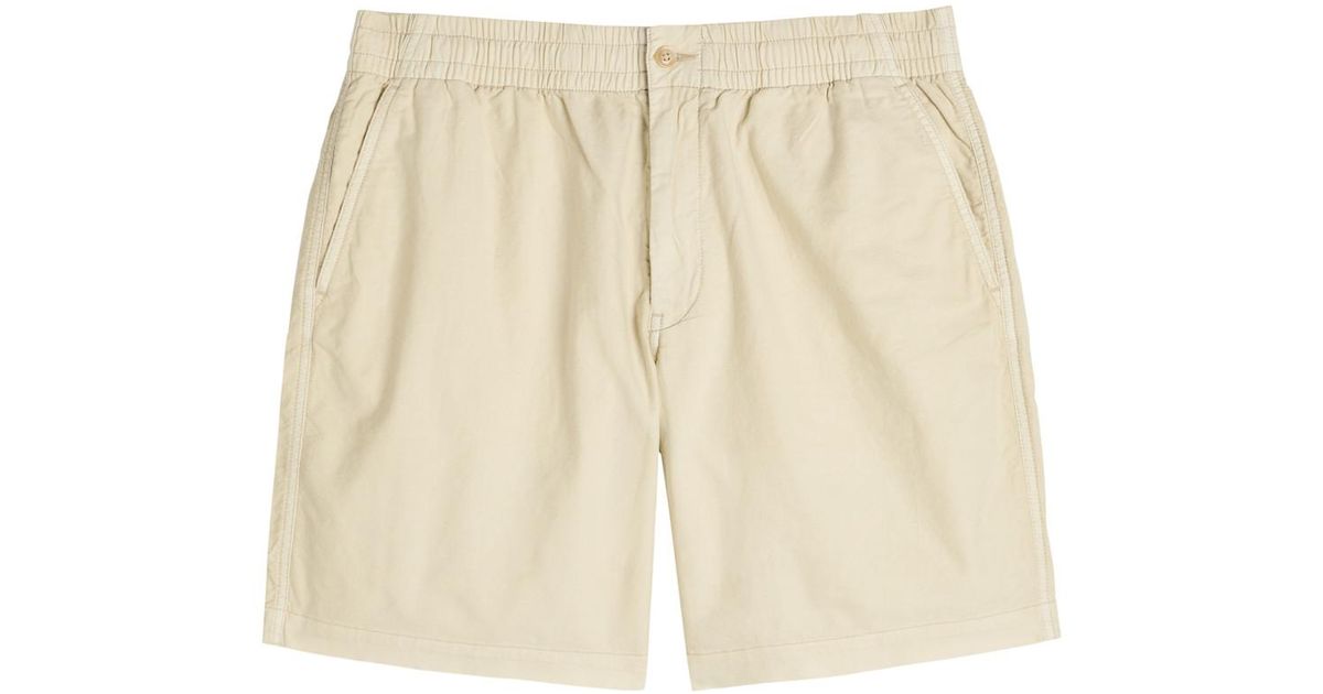 Polo Ralph Lauren Prepster Logo-Embroidered Canvas Shorts in Natural ...