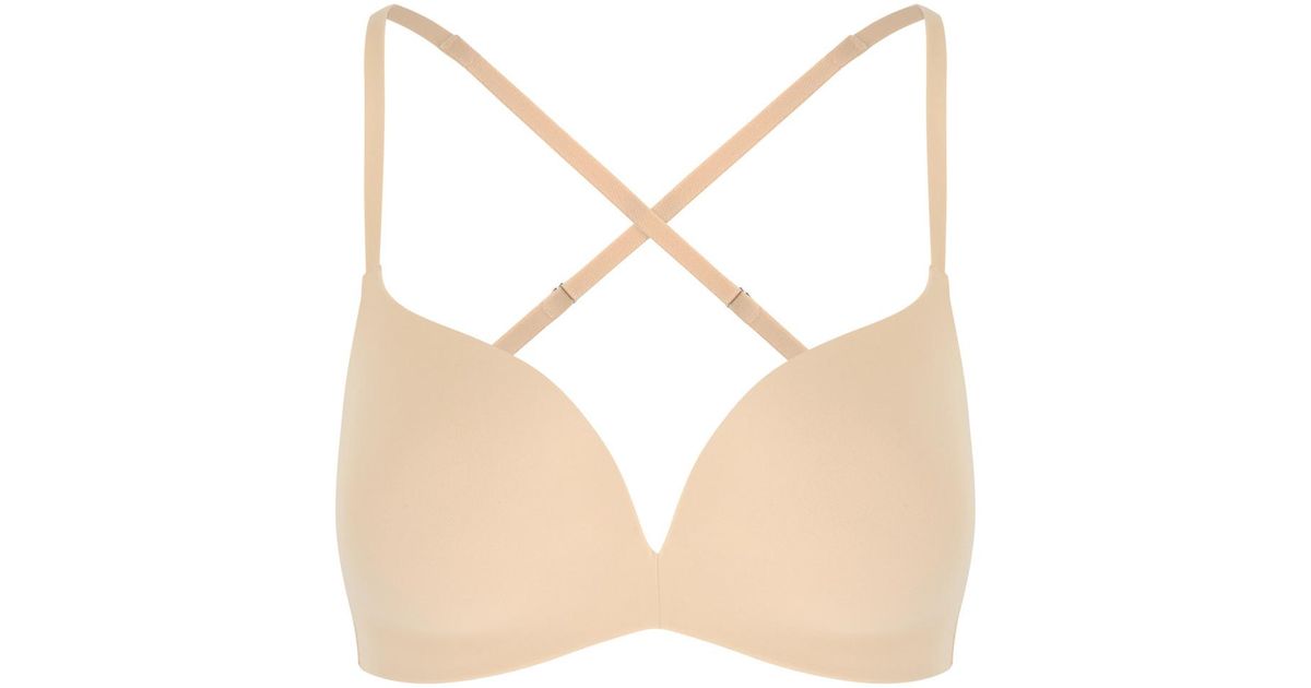 Wacoal Inès Secret Stretch-Nylon Soft-Cup Bra in Natural | Lyst