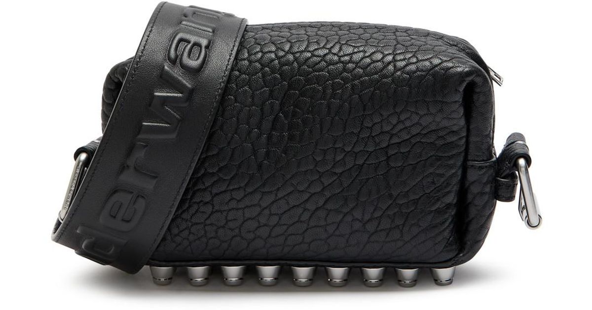 Alexander Wang Ricco Crocodile-Effect Leather Shoulder Bag in Black | Lyst