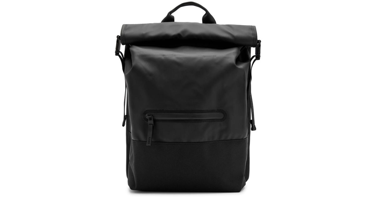 Rains Trail Rolltop Backpack in Black for Men | Lyst