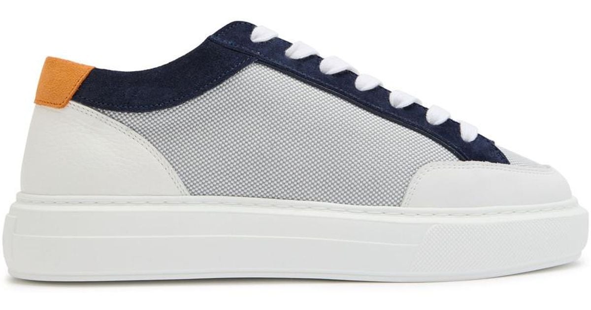 Cleens Luxor Panelled Woven Sneakers in White for Men | Lyst UK