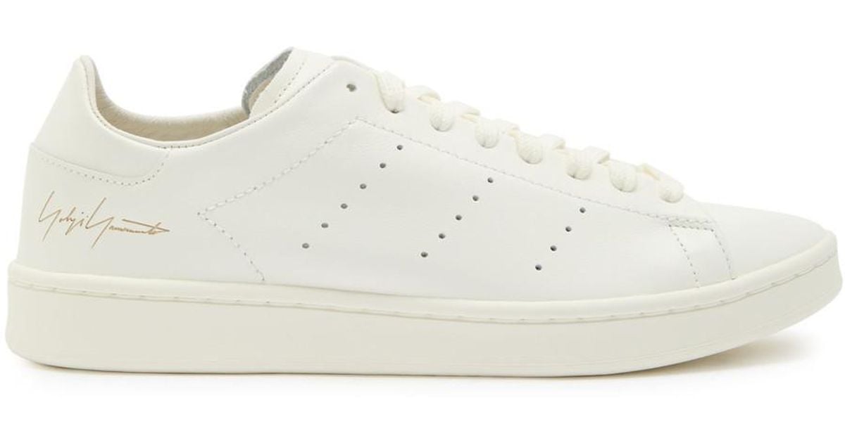 Y-3 X Adidas Stan Smith Leather Sneakers in White for Men | Lyst UK