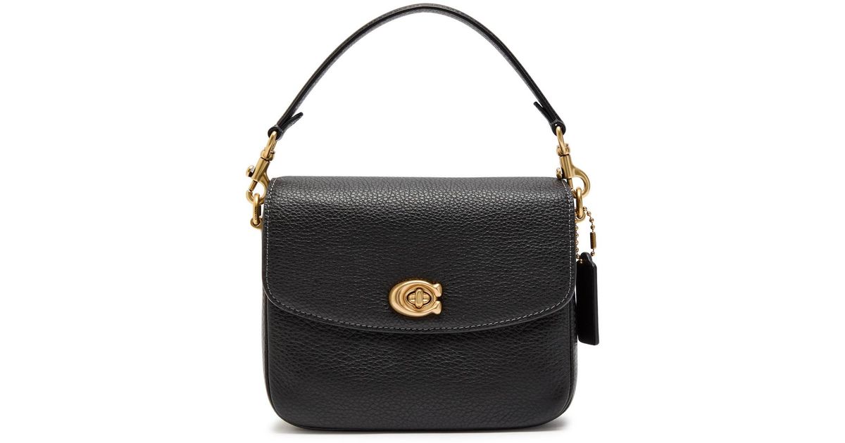 COACH Cassie 19 Pebbled Leather Cross-Body Bag in Black | Lyst