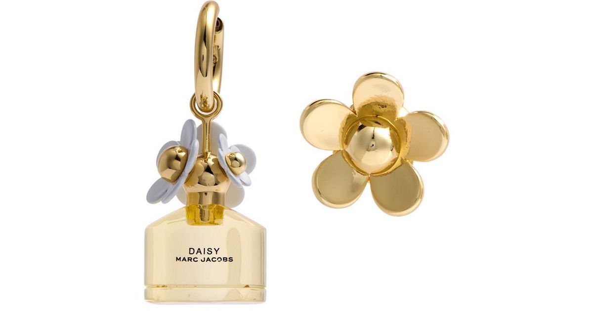 Marc Jacobs Icon Daisy Mini-Plated Stud And Hoop Earrings in Metallic ...