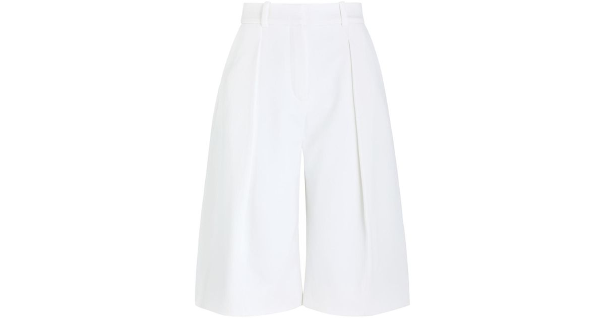Jacquemus Le Bermuda Amalfi Crepe Shorts in White | Lyst