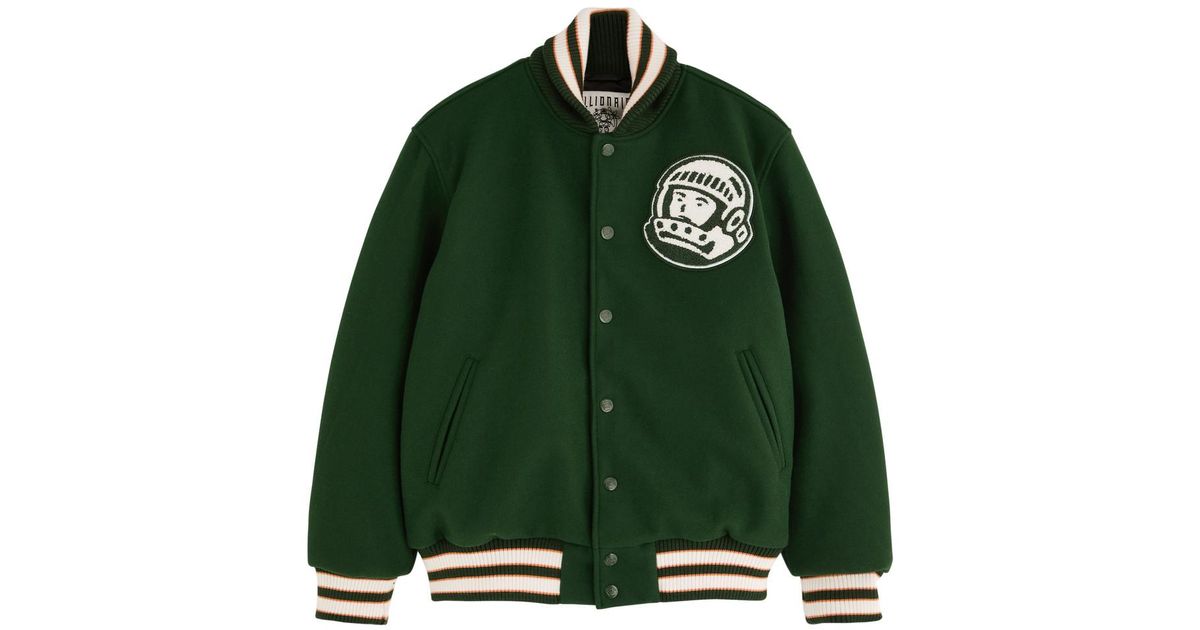 BBCICECREAM Logo-Appliquéd Padded Felt Varsity Jacket in Green for Men ...