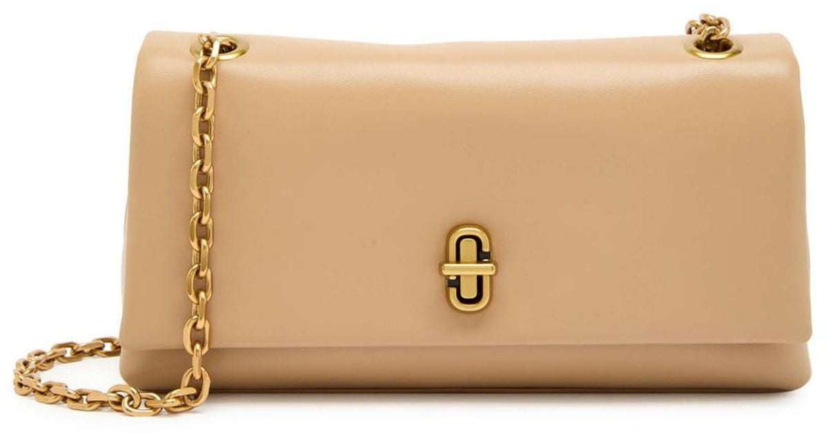 Marc Jacobs The Dual Chain Mini Leather Shoulder Bag in Natural | Lyst