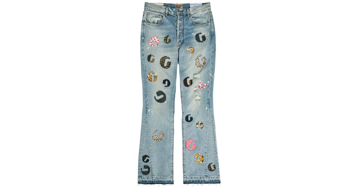 GALLERY DEPT. Time La Flare Patchwork Flared-Leg Jeans in Blue for Men ...