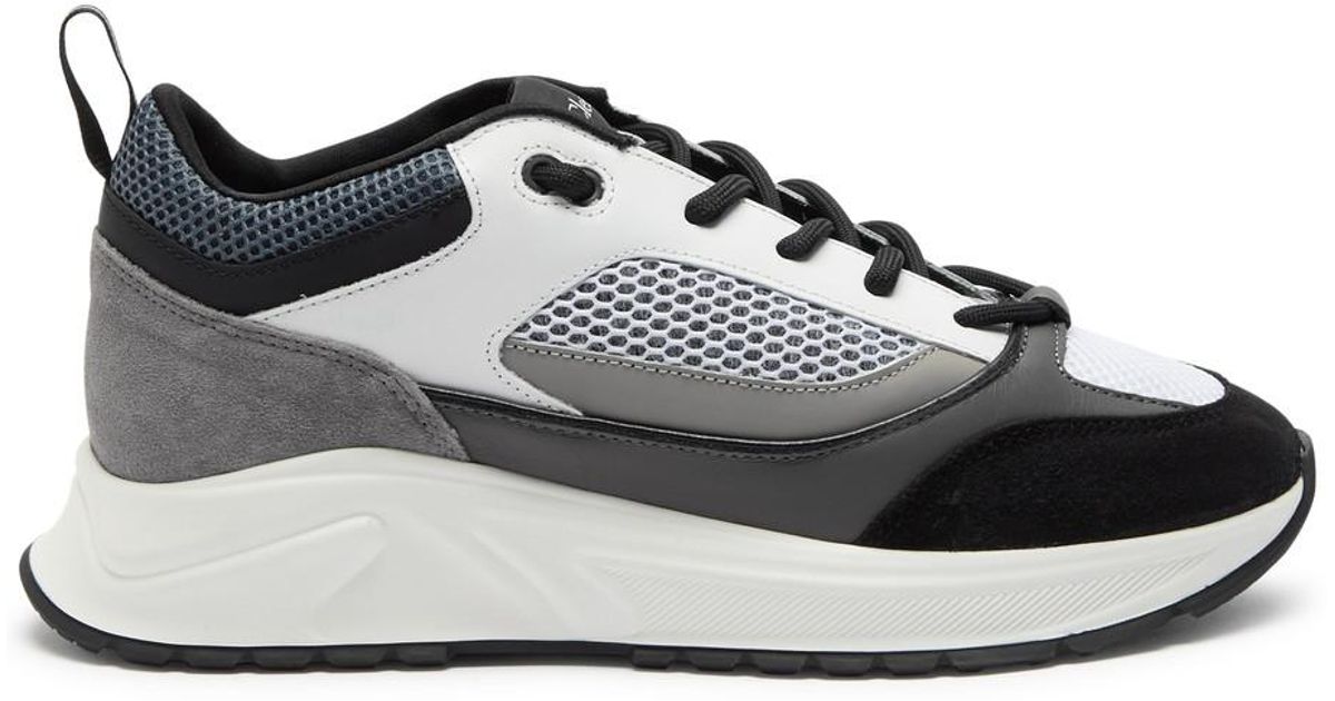 Cleens Essential Runner Panelled Mesh Sneakers in Gray for Men | Lyst