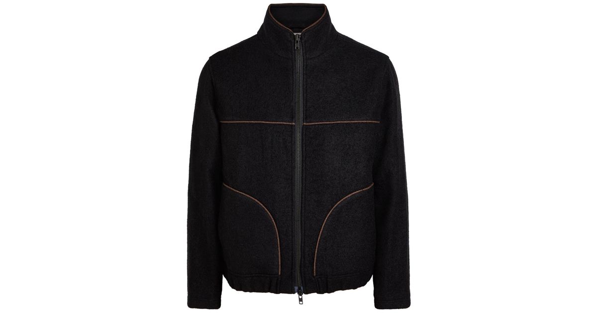 Oliver Spencer Bembridge Pipe-Trimmed Cotton And Wool-Blend Jacket in ...