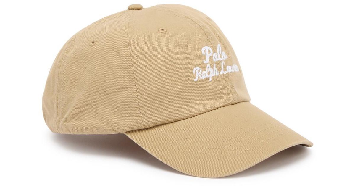Polo Ralph Lauren Logo-Embroidered Cotton Cap in Natural for Men | Lyst UK