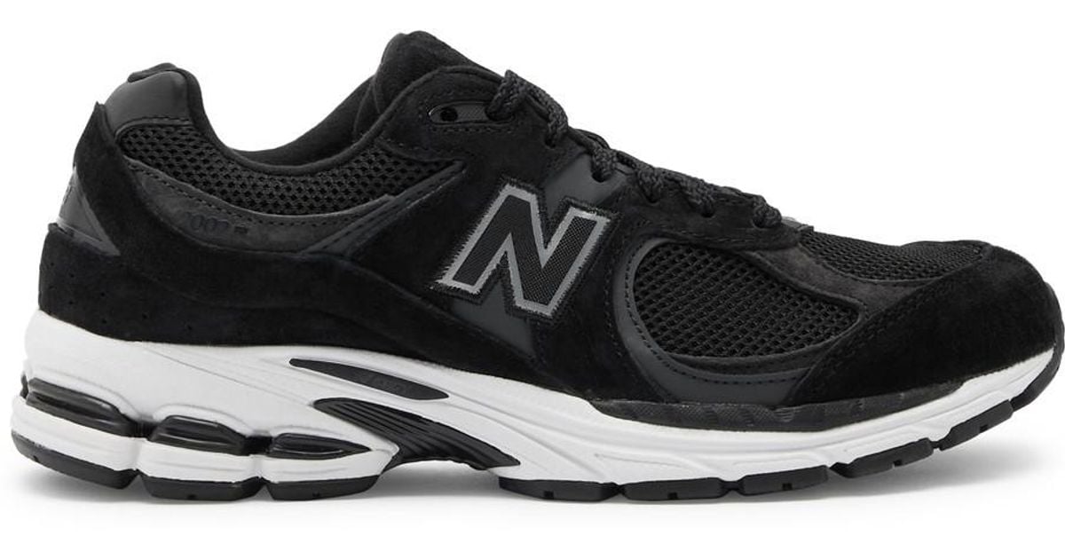 New Balance 2002R Panelled Mesh Sneakers in Black | Lyst