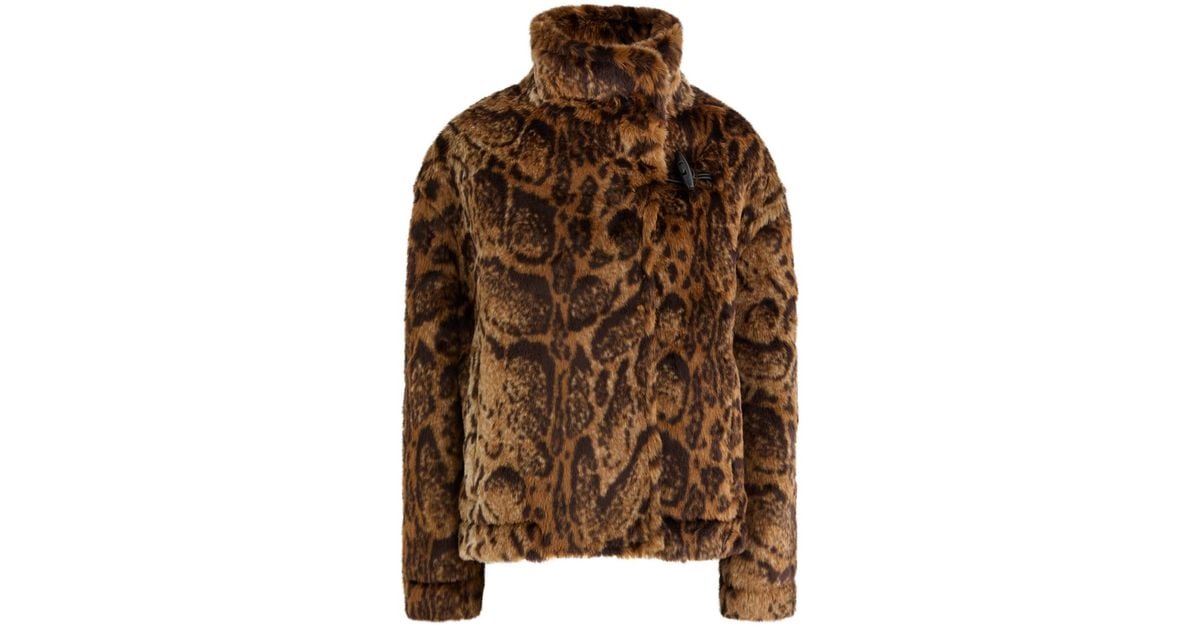 Jacquemus Le Blouson Fernando Leopard-Print Faux Fur Coat in Brown | Lyst