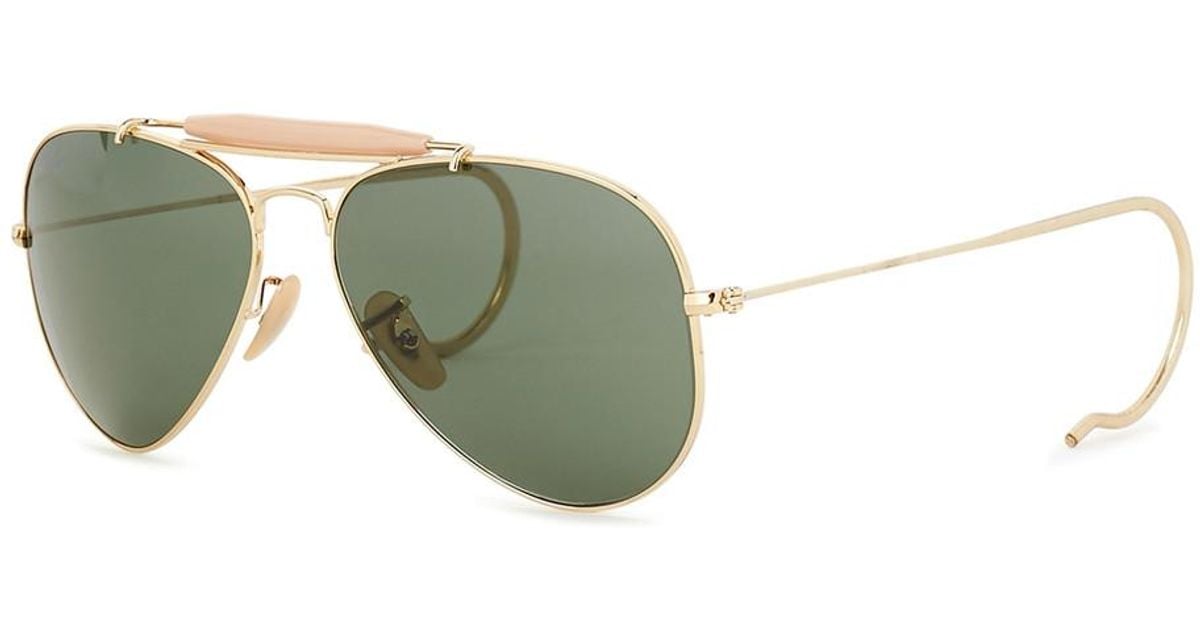 Ray-Ban Tone Aviator Sunglasses, Sunglasses, Lenses in Green | Lyst UK