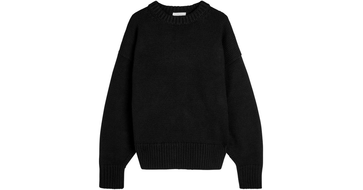 The Row Ophelia Wool And Cashmere-Blend Jumper in Black | Lyst UK