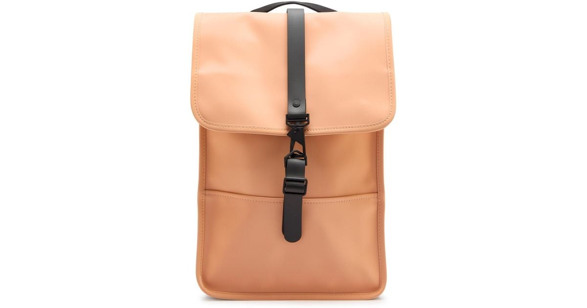 Rains Mini Rubberised Backpack in Pink | Lyst