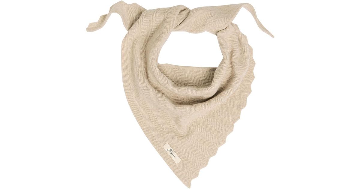 Jacquemus Le Chale Chevron Herringbone Wool And Cashmere-Blend Scarf in ...