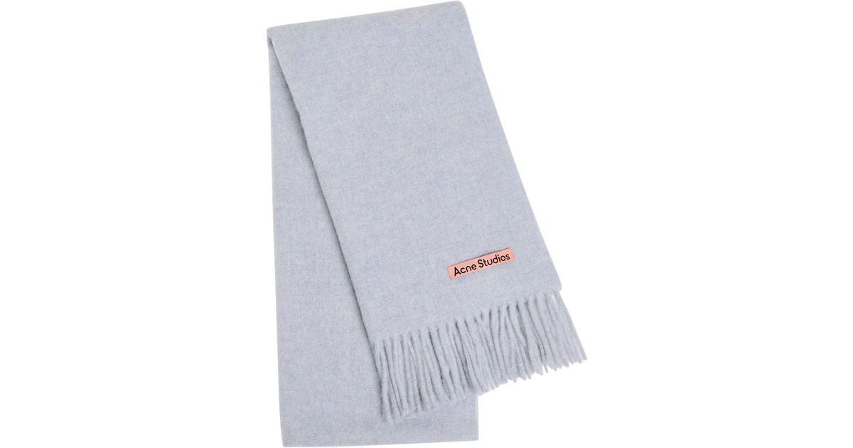 Acne Studios Canada Wool Scarf in White | Lyst UK