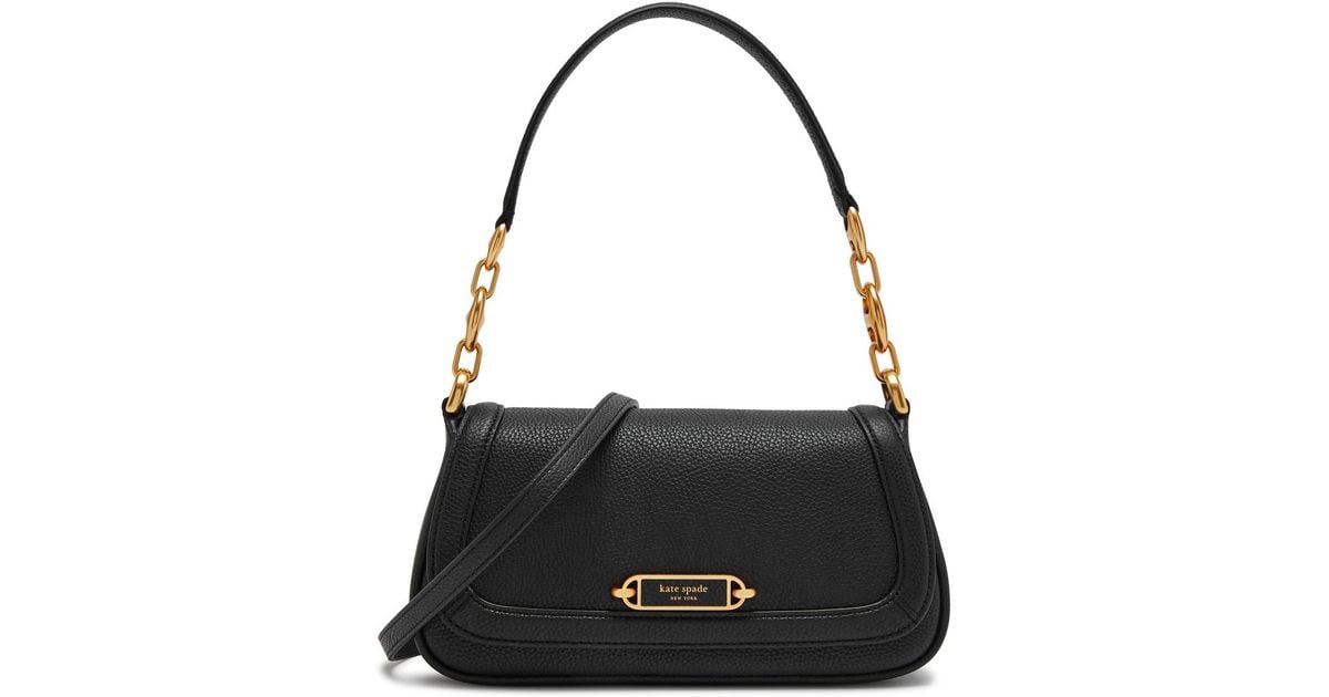 Kate Spade Gramercy Small Leather Shoulder Bag in Black | Lyst