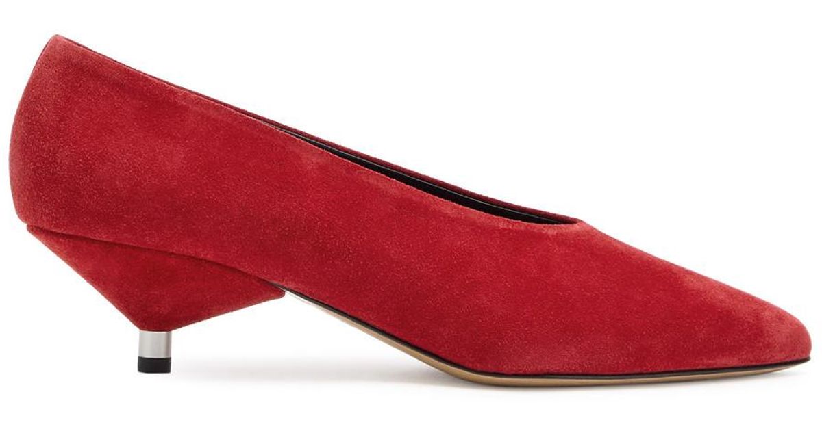 Isabel Marant Ebisa Suede Pumps in Red | Lyst