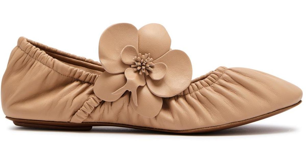 Zimmermann Orchid Leather Ballet Flats in Brown | Lyst