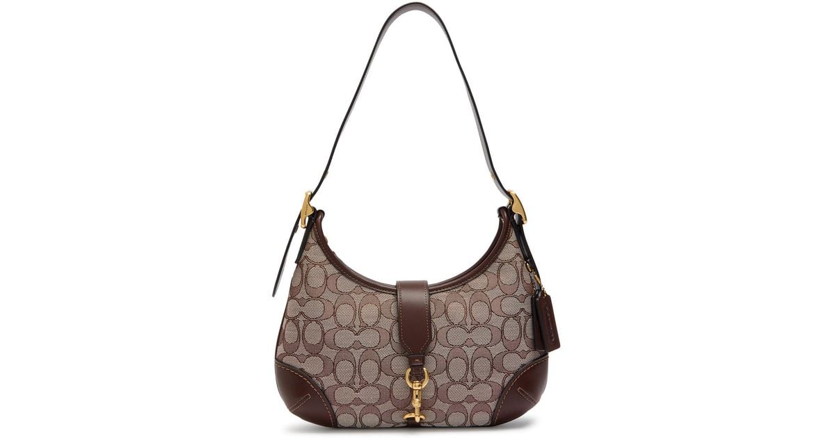 COACH Originals Signature Leather Shoulder Bag in Brown | Lyst